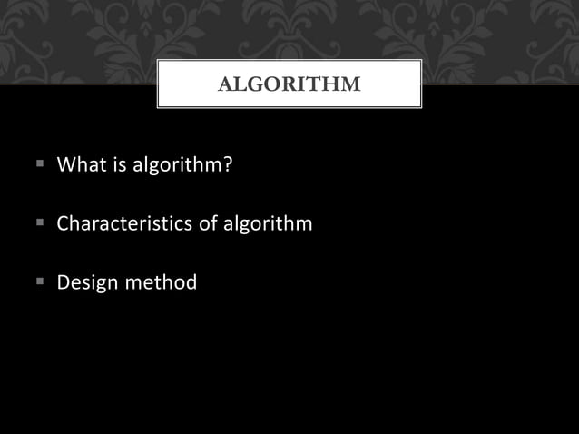 Algorithm - Introduction | PPT