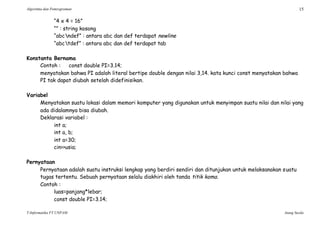 Algoritma pertemuan 1 | PPT | Free Download