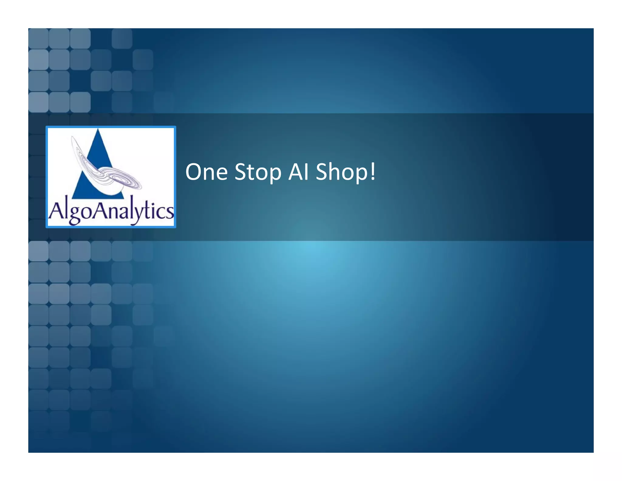 AlogoAnalytics Company Presentation | PPT