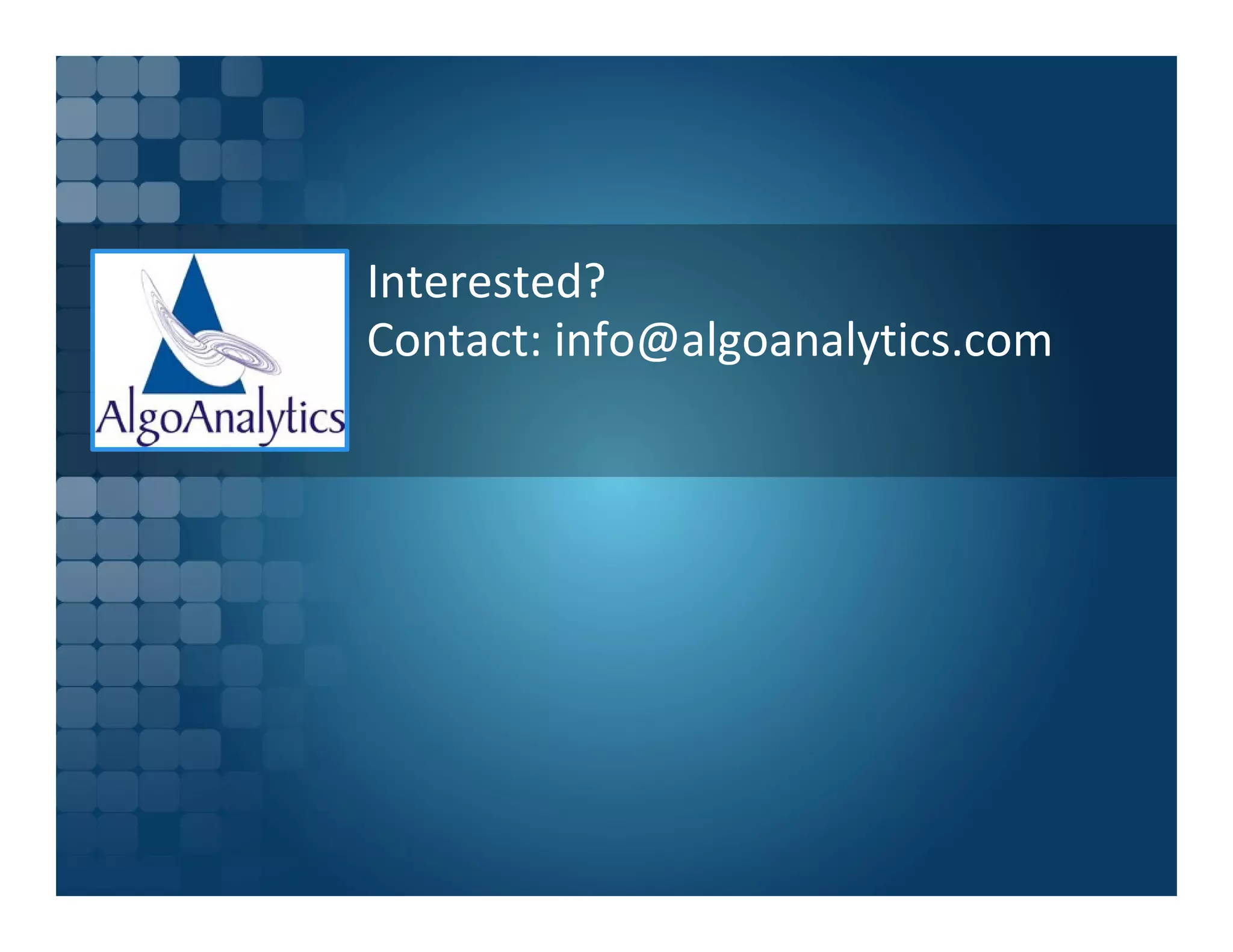 AlogoAnalytics Company Presentation | PPT