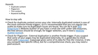 Algoerithm update in seo | PPT