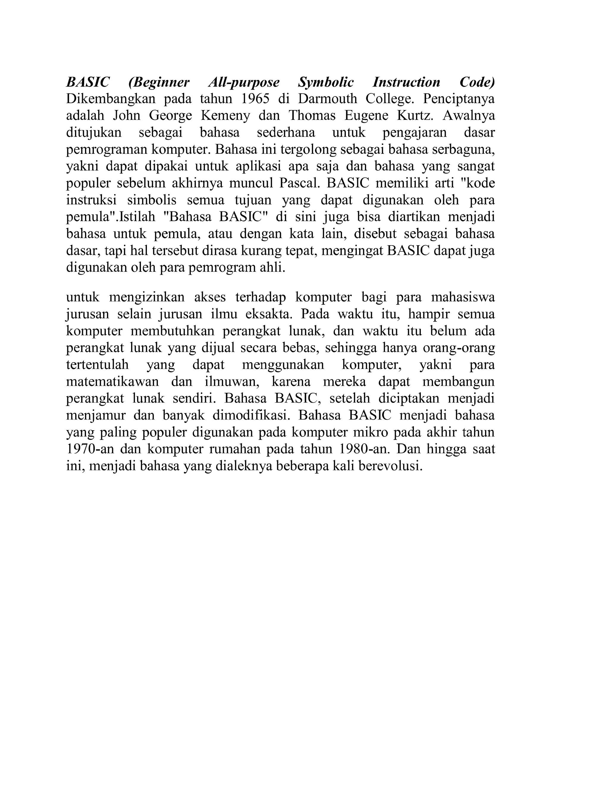 Programming Language (Algol,fortran,basic) | PDF | Free Download Programming Language (Algol,fortran,basic) | PDF | Free Download