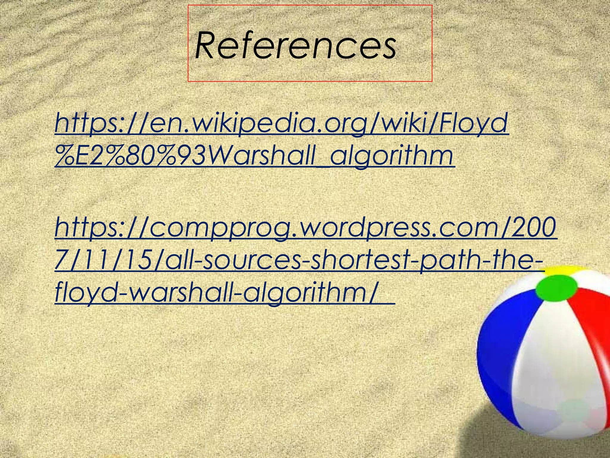 Floyd Warshall Algorithm | PPT
