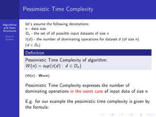 Algorithem complexity in data sructure | PPT