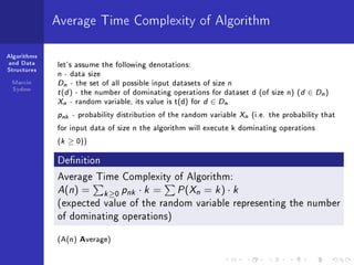 Algorithem complexity in data sructure | PPT