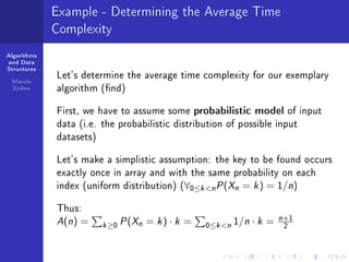 Algorithem complexity in data sructure | PPT