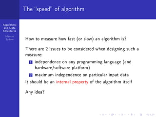 Algorithem complexity in data sructure | PPT