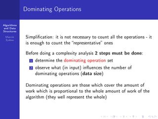 Algorithem complexity in data sructure | PPT