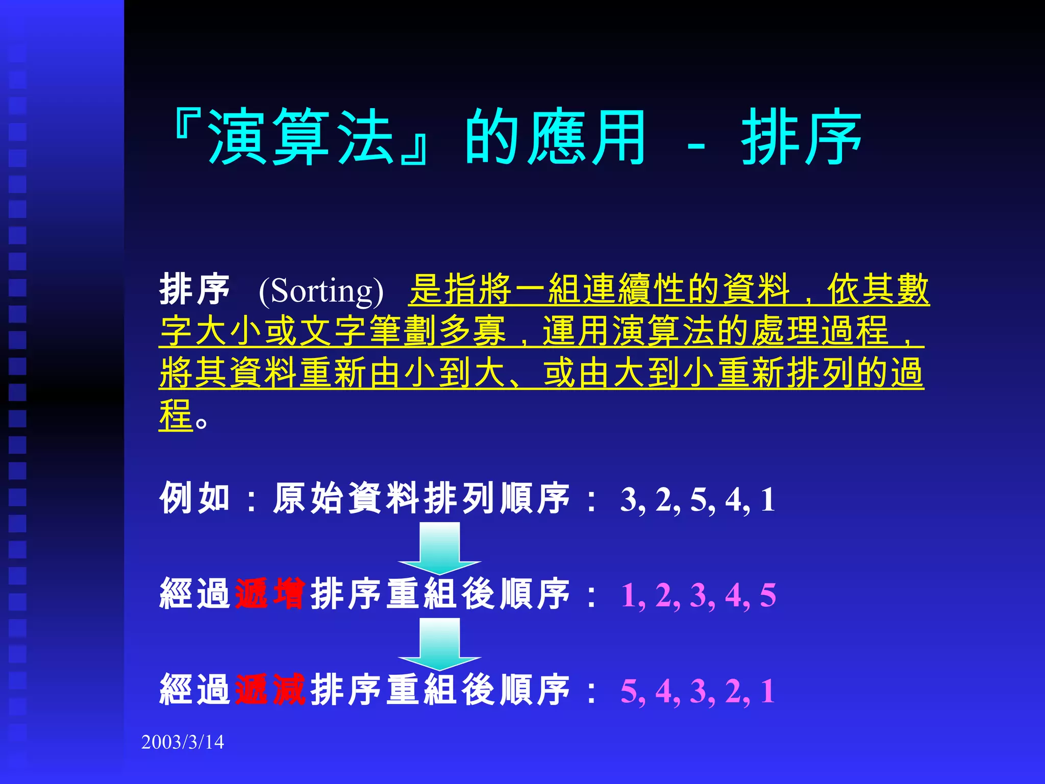 Sorting Algorithm Ppt 