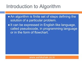 Algorithm 110801105245-phpapp01 | PDF