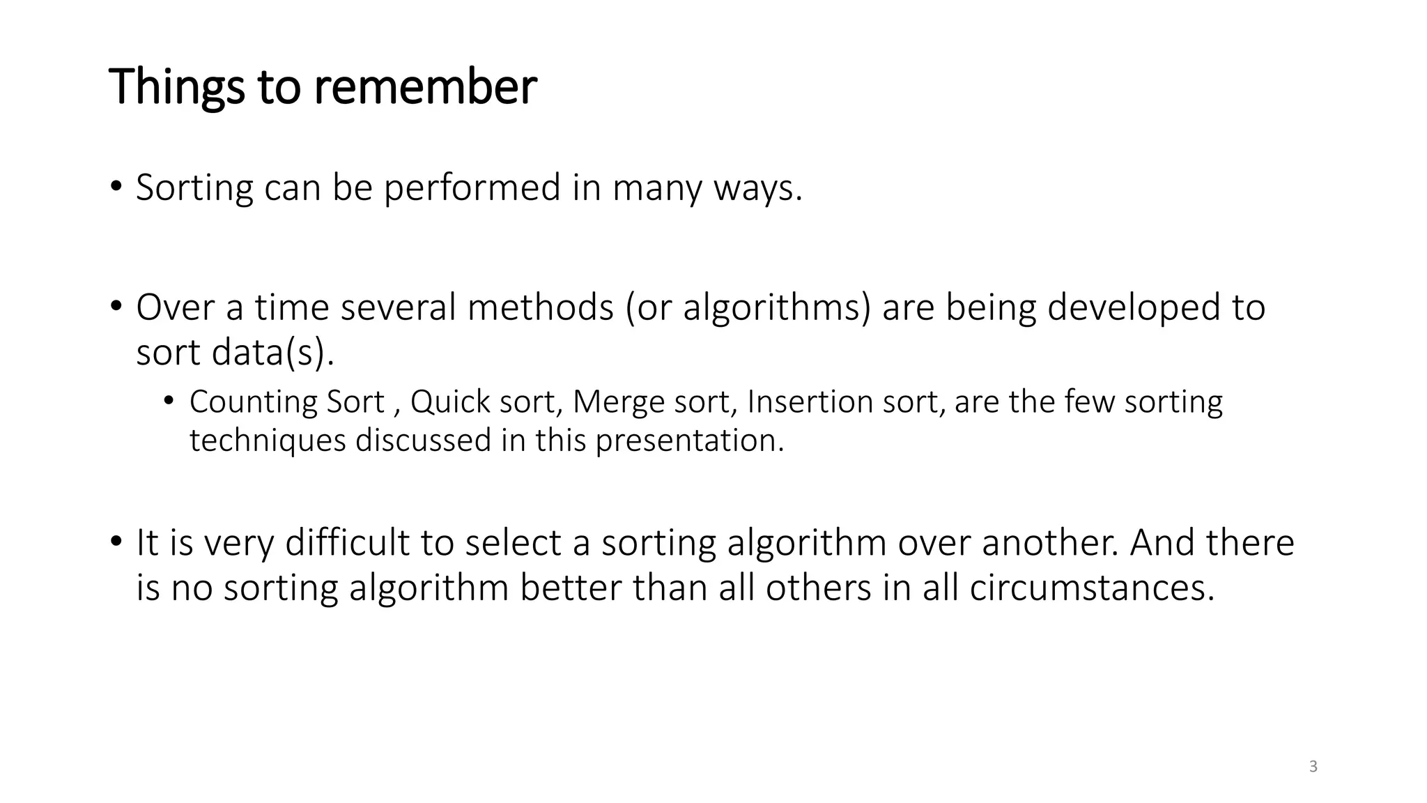 Sorting Algorithm | PPT