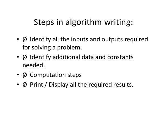 Algorithm