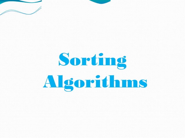 Sorting Algorithm | ODP