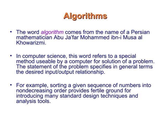 Algorithm | PPT