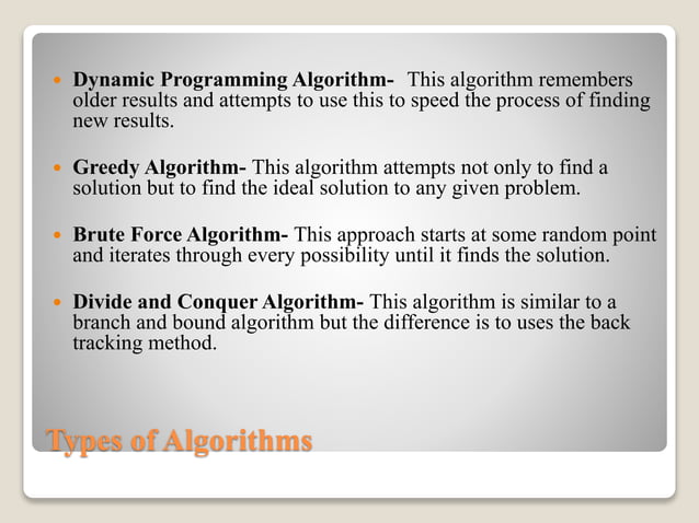 "A short and knowledgeable concept about Algorithm " | PPTX