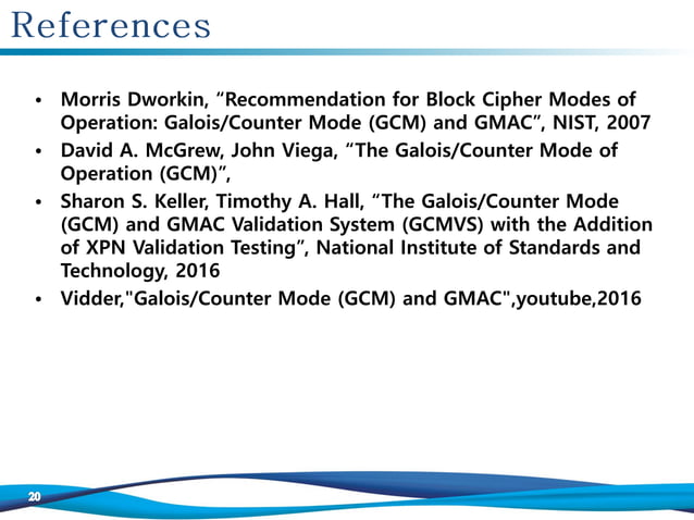 Algorithm (MAC/GCM/GMAC) | PDF
