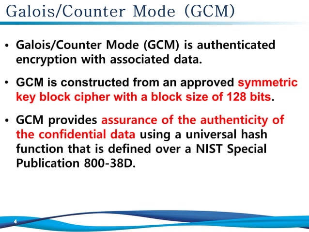 Algorithm (MAC/GCM/GMAC) | PDF