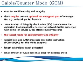 Algorithm (MAC/GCM/GMAC) | PDF