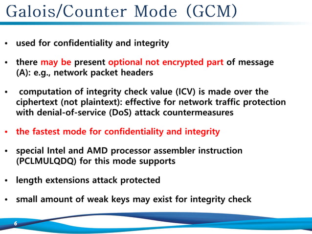 Algorithm (MAC/GCM/GMAC) | PDF