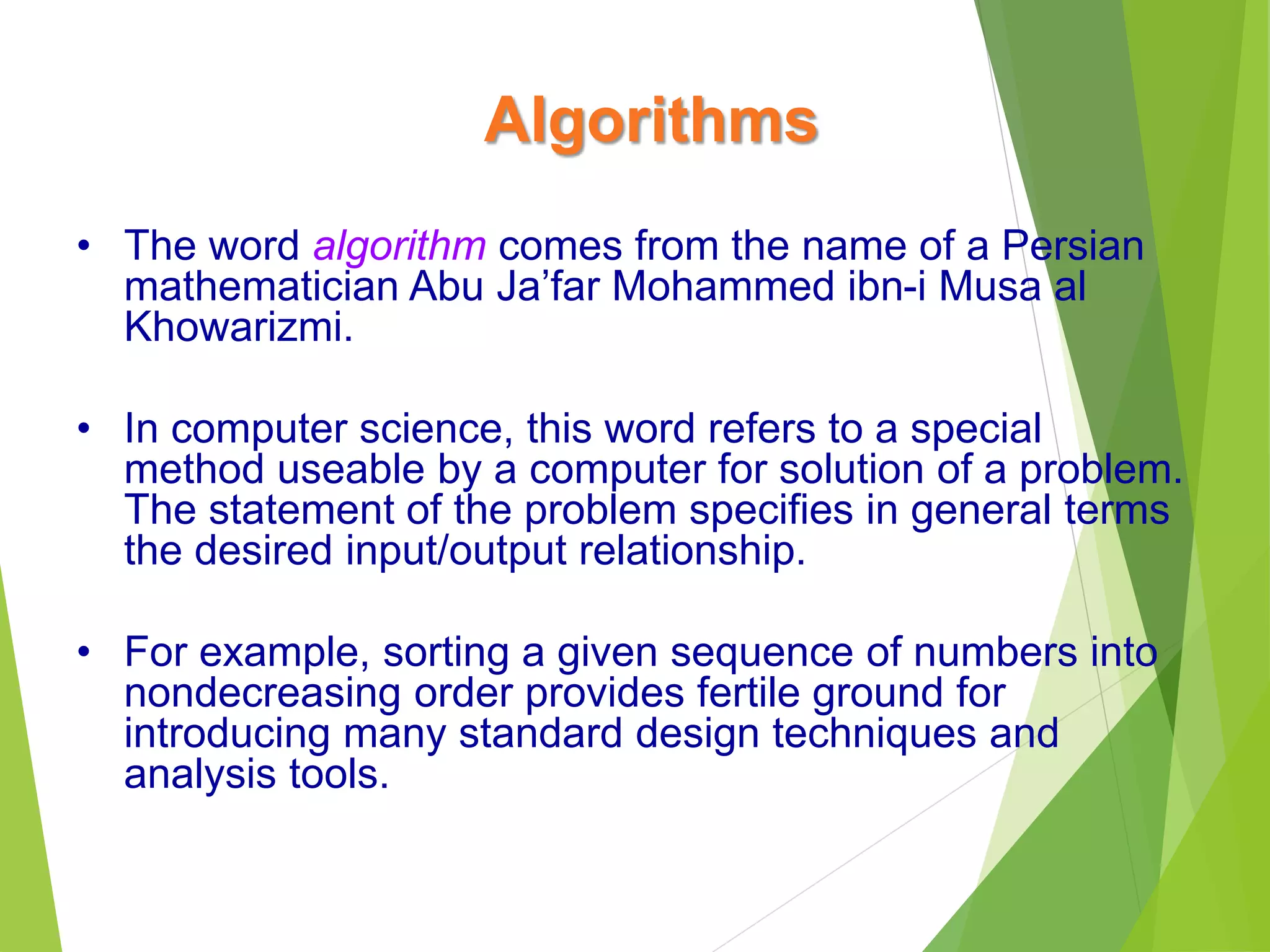 Algorithm In Computer Sorting And Notations Ppt 6223