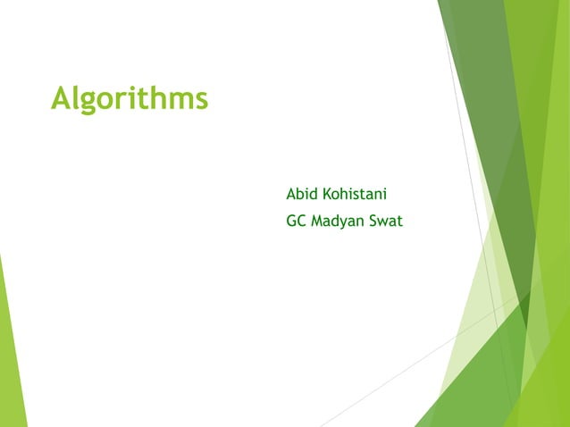 Algorithm in Computer, Sorting and Notations | PPT