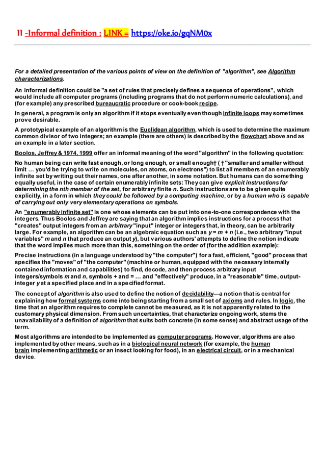 Algorithm - History and introduction | PDF