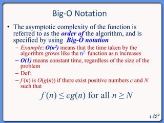 Algorithm analysis | PPT