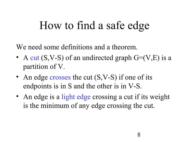 minimum spanning trees Algorithm | PPT minimum spanning trees Algorithm | PPT