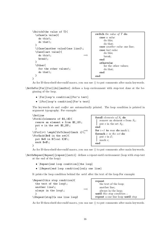 Algorithm2e Package For Latex 