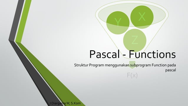 Function pada Bahasa Pemograman Pascal | PDF