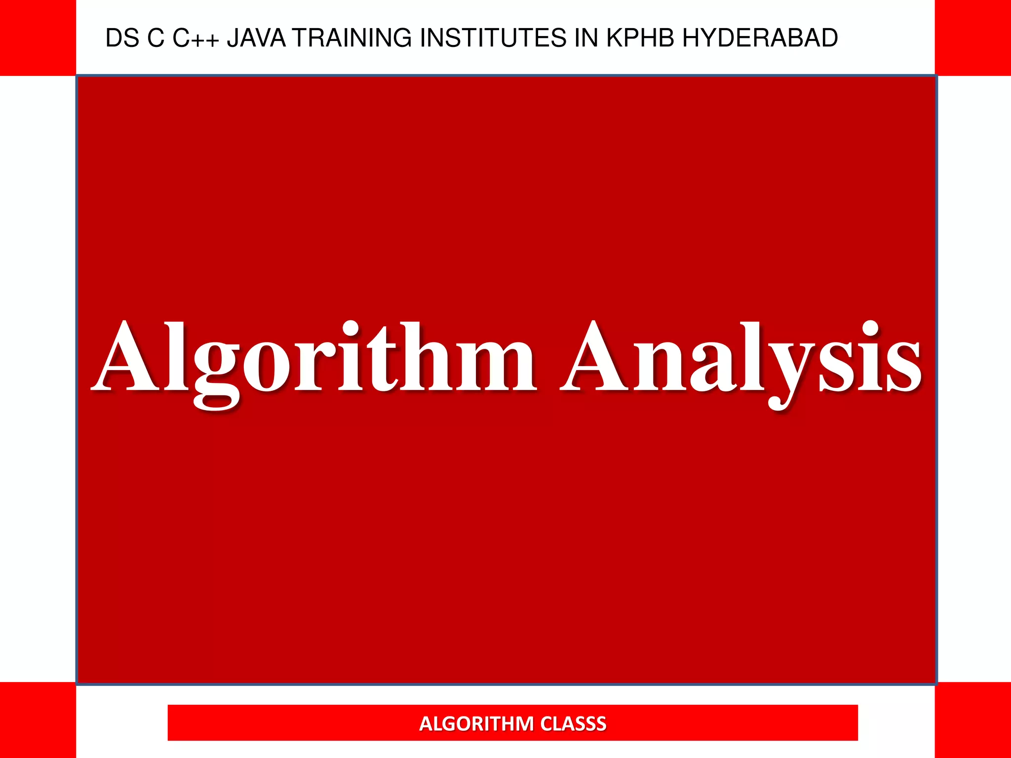 Algorithm Class At Kphb C C Course Training Institute In Kphb Kukatpally Hyderabad Kphb