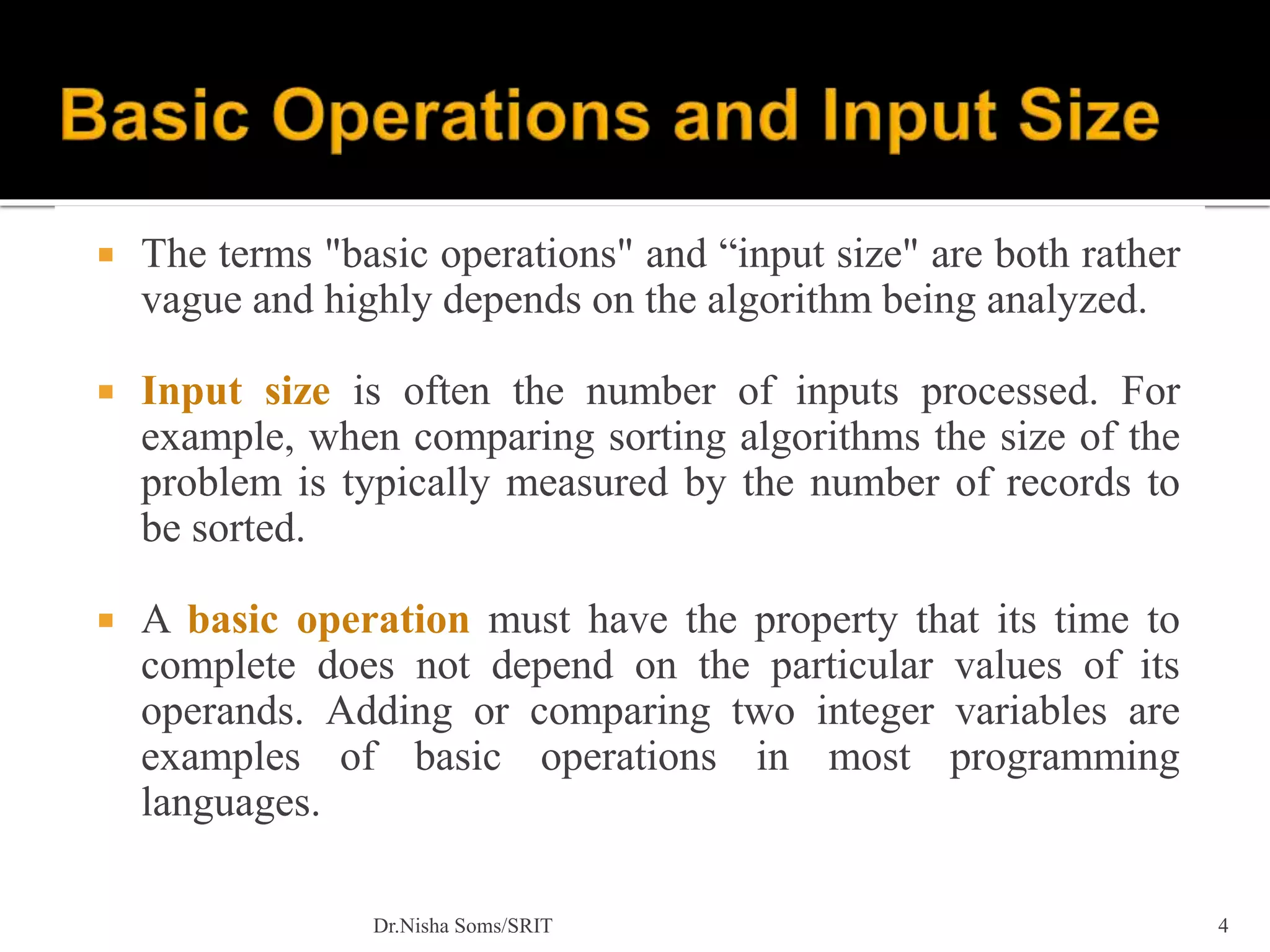 Algorithm analysis | PPT