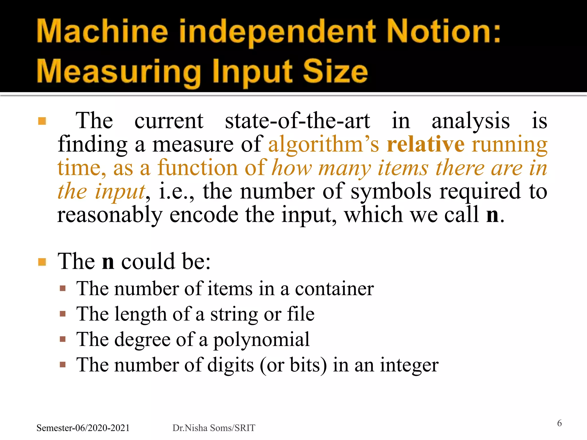 Algorithm analysis | PPT