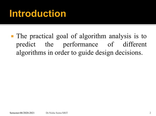 Algorithm analysis | PPT