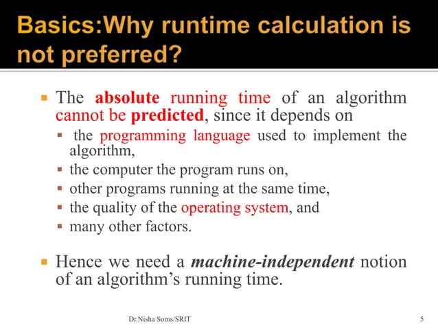 Algorithm analysis | PPT