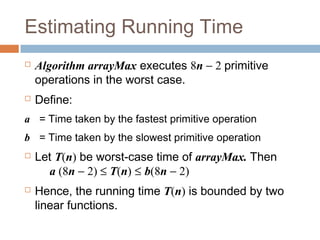 Algorithm analysis basics - Seven Functions/Big-Oh/Omega/Theta | PPT