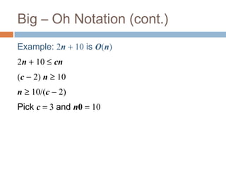 Algorithm analysis basics - Seven Functions/Big-Oh/Omega/Theta | PPT