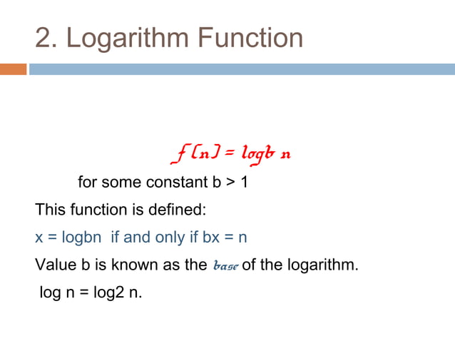 Algorithm analysis basics - Seven Functions/Big-Oh/Omega/Theta | PPT ...
