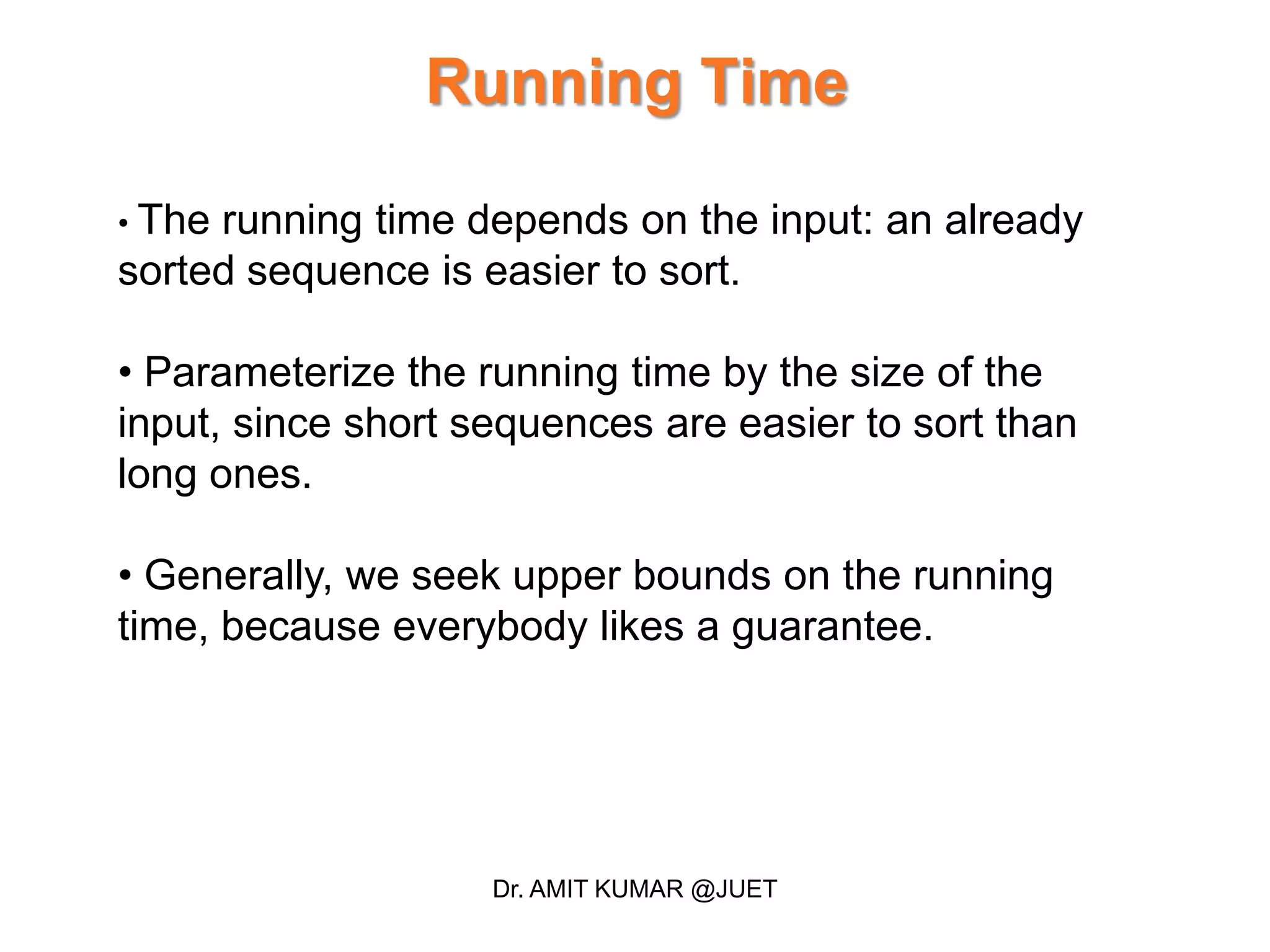 Algorithm analysis insertion sort and asymptotic notations | PPT Algorithm analysis insertion sort and asymptotic notations | PPT