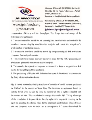 Algorithm and architecture design of the h.265 hevc intra encoder | DOCX