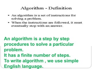 Algorithm and flowchart | PPTX