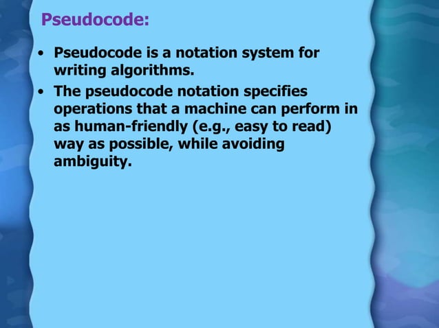 Algorithm And Pseudocode Conventions Pptx Programming Languages