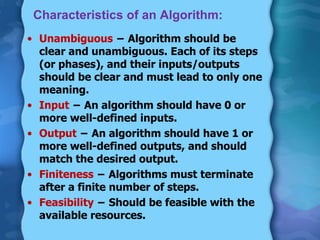 Algorithm and pseudocode conventions | PPT
