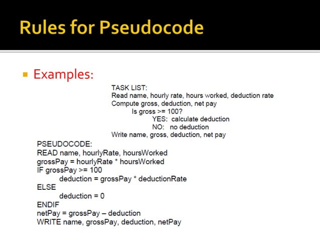 Algorithm and pseudo codes | PPTX