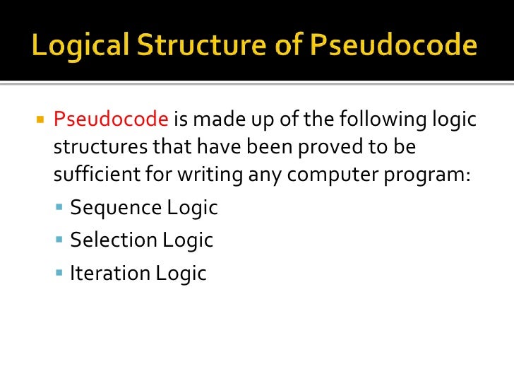 Algorithm and pseudo codes