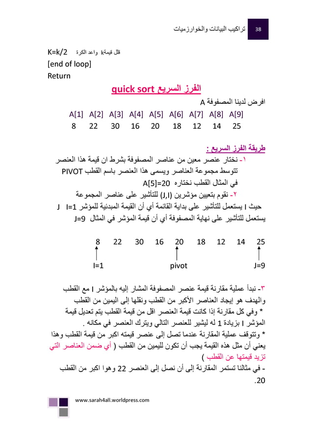 Algorithm (arabic)2تراكيب البيانات والخواريزميات الجزء الثاني | PDF