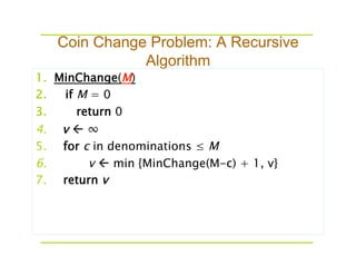 Coin Change Problem | PPT
