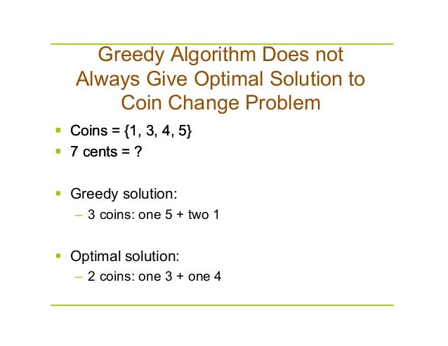 Coin Change Problem Coin Change Problem