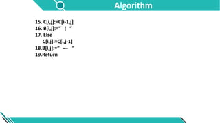Longest Common Subsequence & Matrix Chain Multiplication | PPTX