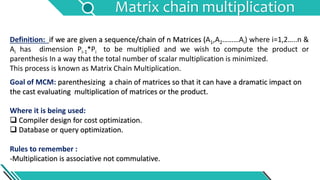Longest Common Subsequence & Matrix Chain Multiplication | PPT